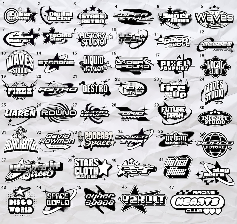 Custom Y2k Logo, Y2k Fashion,svg, Png, Eps, Pdf. (fast Delivery, High ...