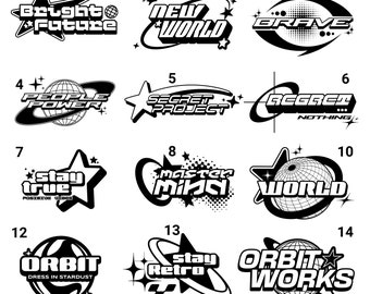 Create a Custom Digital Y2k-themed Logo, Available in SVG, PNG, EPS ...