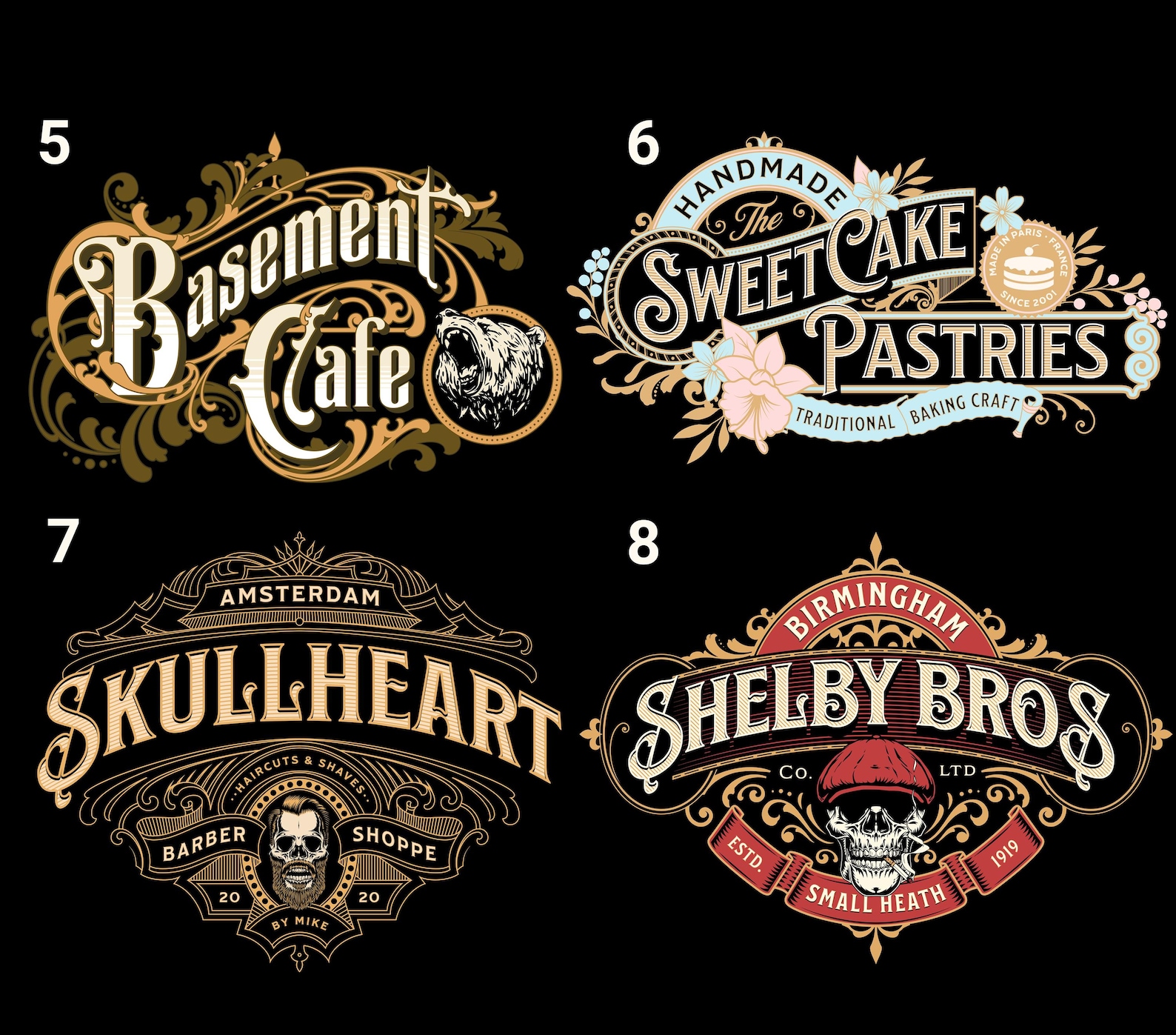 Vintage Logo | Victorian Style Logo | Custom Logo | Customizable Svg ...