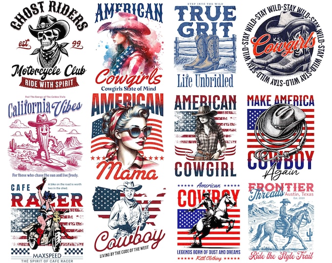 Western 4th of July Png , America Png, Sublimation Designs.mega Bundle ...