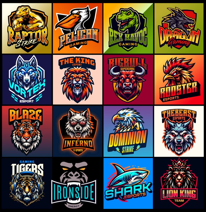Custom Team Logo Football,logo Gaming, Custom Amazing Gaming Logo for E ...