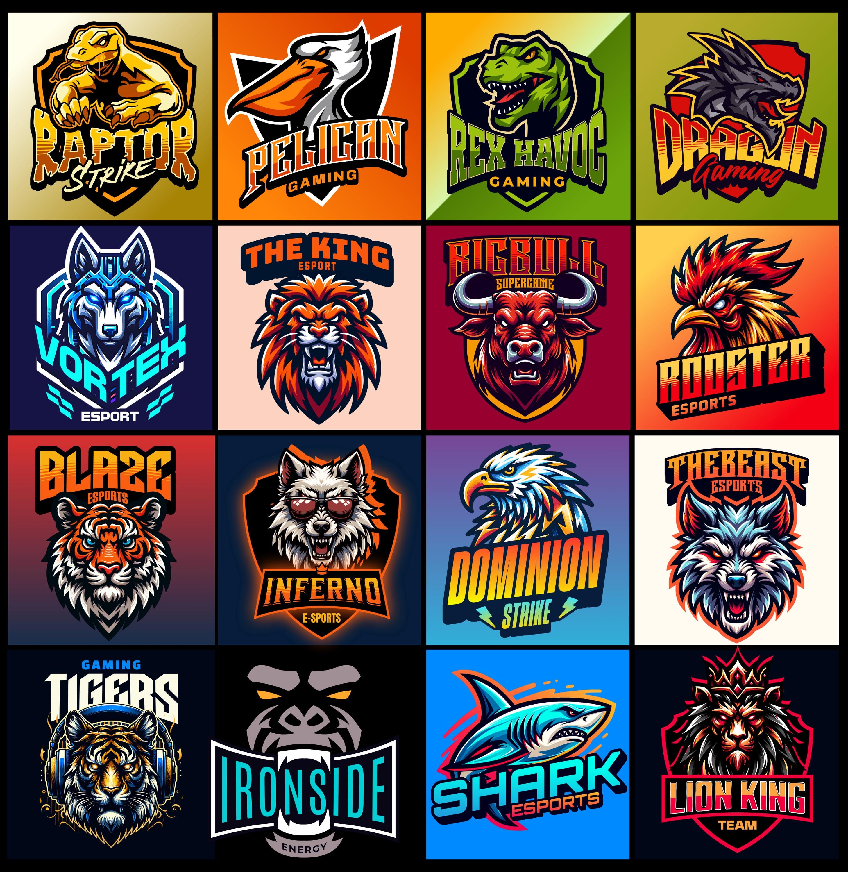 Custom Team Logo Football,logo Gaming, Custom Amazing Gaming Logo for E ...