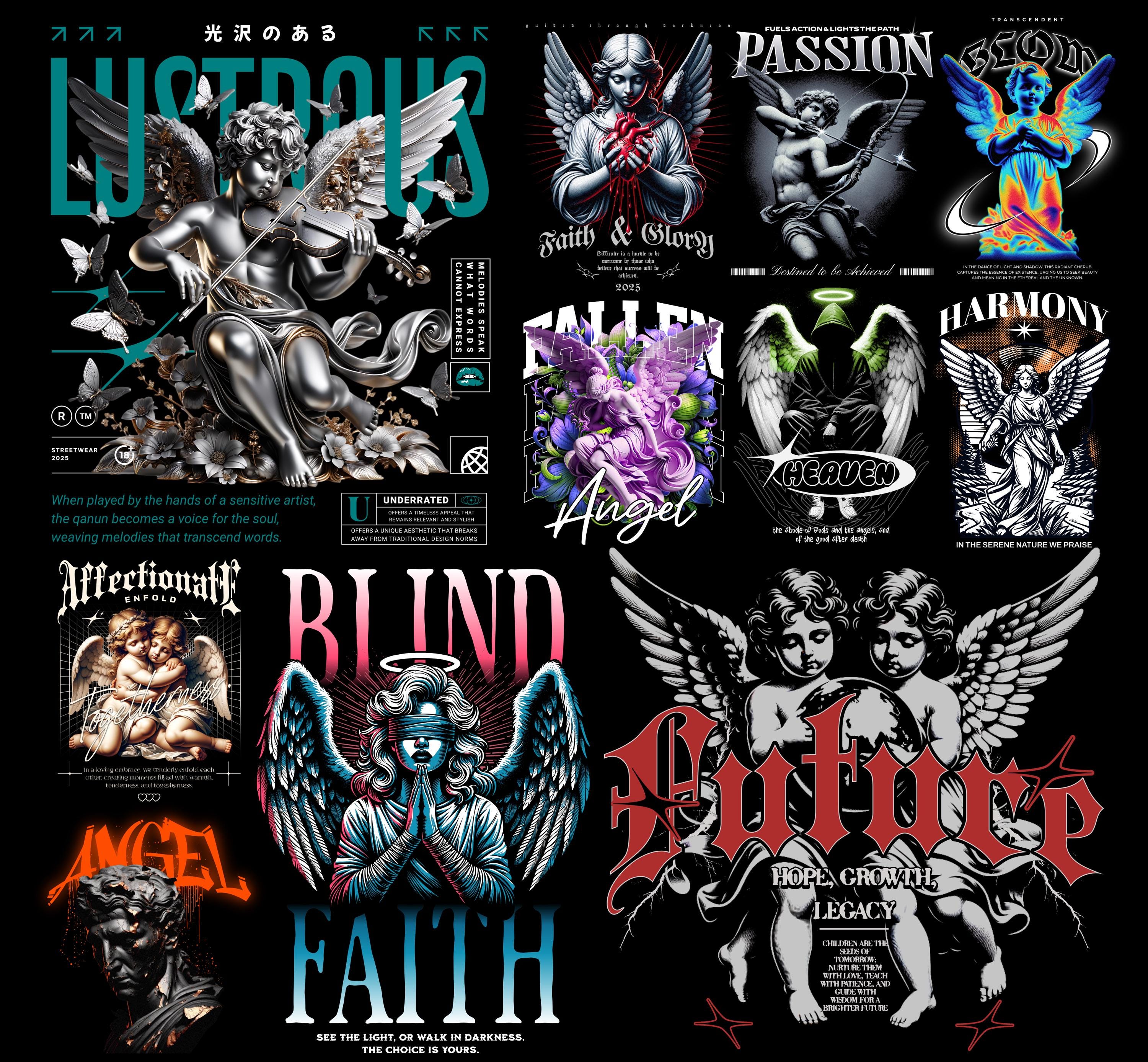 200+ Angel Streetwear Bundle | Angel Floral Inspired Png | Premium ...