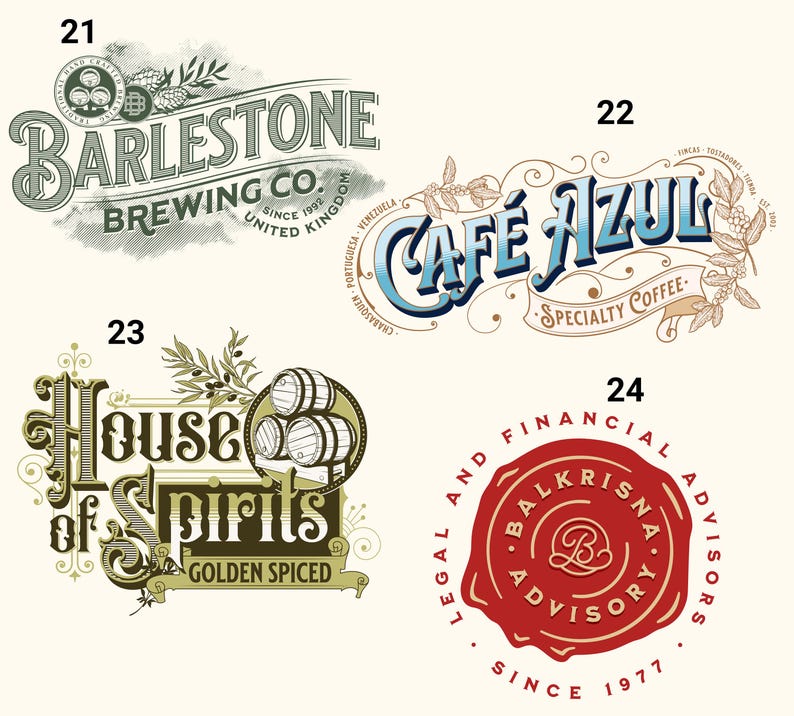 Vintage Logo | Victorian Style Logo | Custom Logo | Customizable Svg ...
