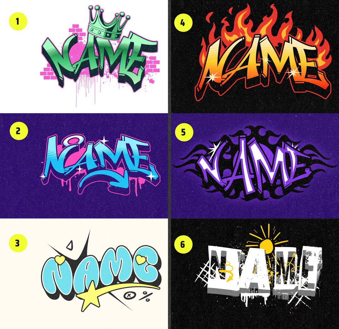 Customized Graffiti, Street Art Style Name, Customized Graffiti Poster ...