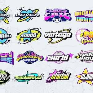 Y2K Style Custom Logo - Colorful and Eye-catching, Ideal for Personal ...