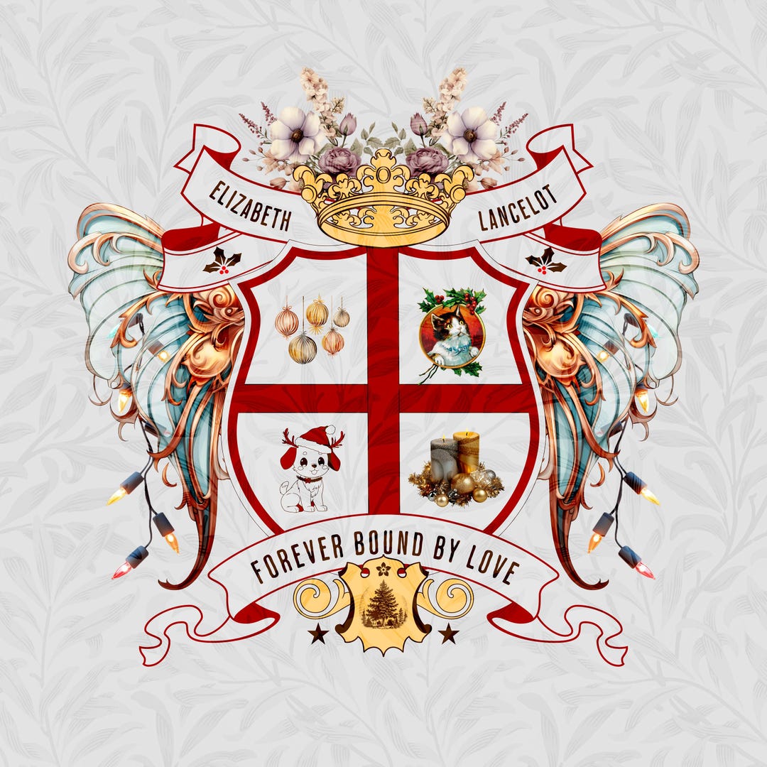 Family Crest, Personalized Family Emblem | Watercolor Wedding Crest ...