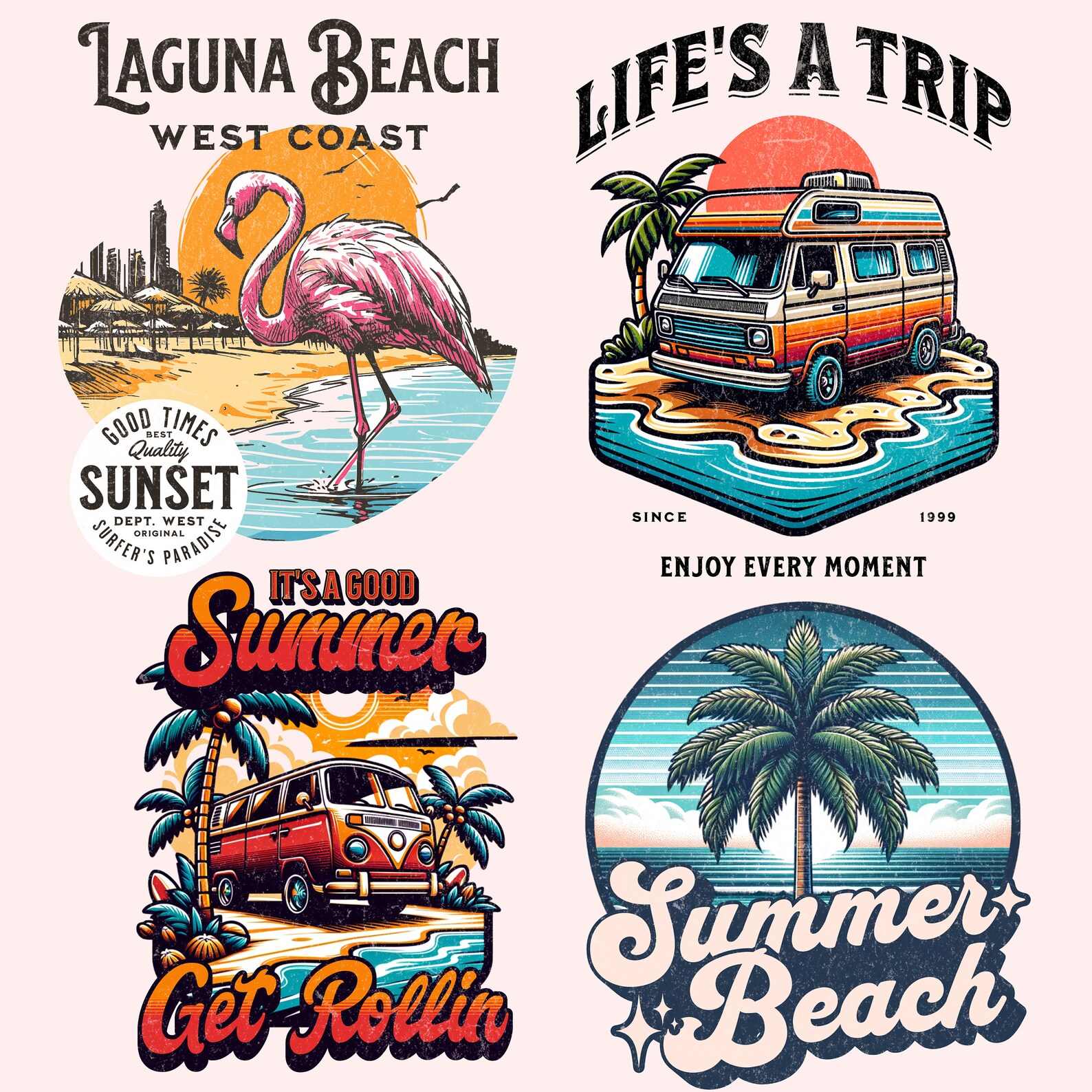Trendy Summer Designs Png, Summer Beach Bundle Png, Summer Vibes - Etsy