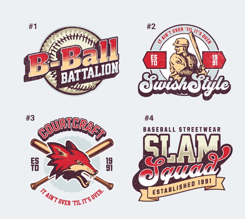 Custom Vintage Baseball Team Logo, Retro Sports Branding - Etsy