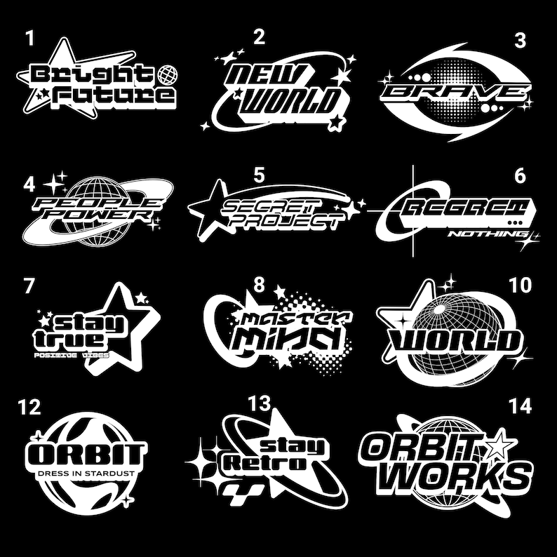 Logo Design Y2K | svg, png, eps, pdf Dateien für trendiges Retro ...