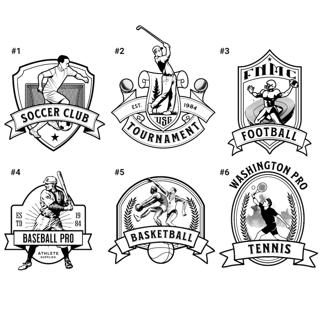 Classic Sports Logo | Athletic Logo Custom | Personalized | Team Mascot ...