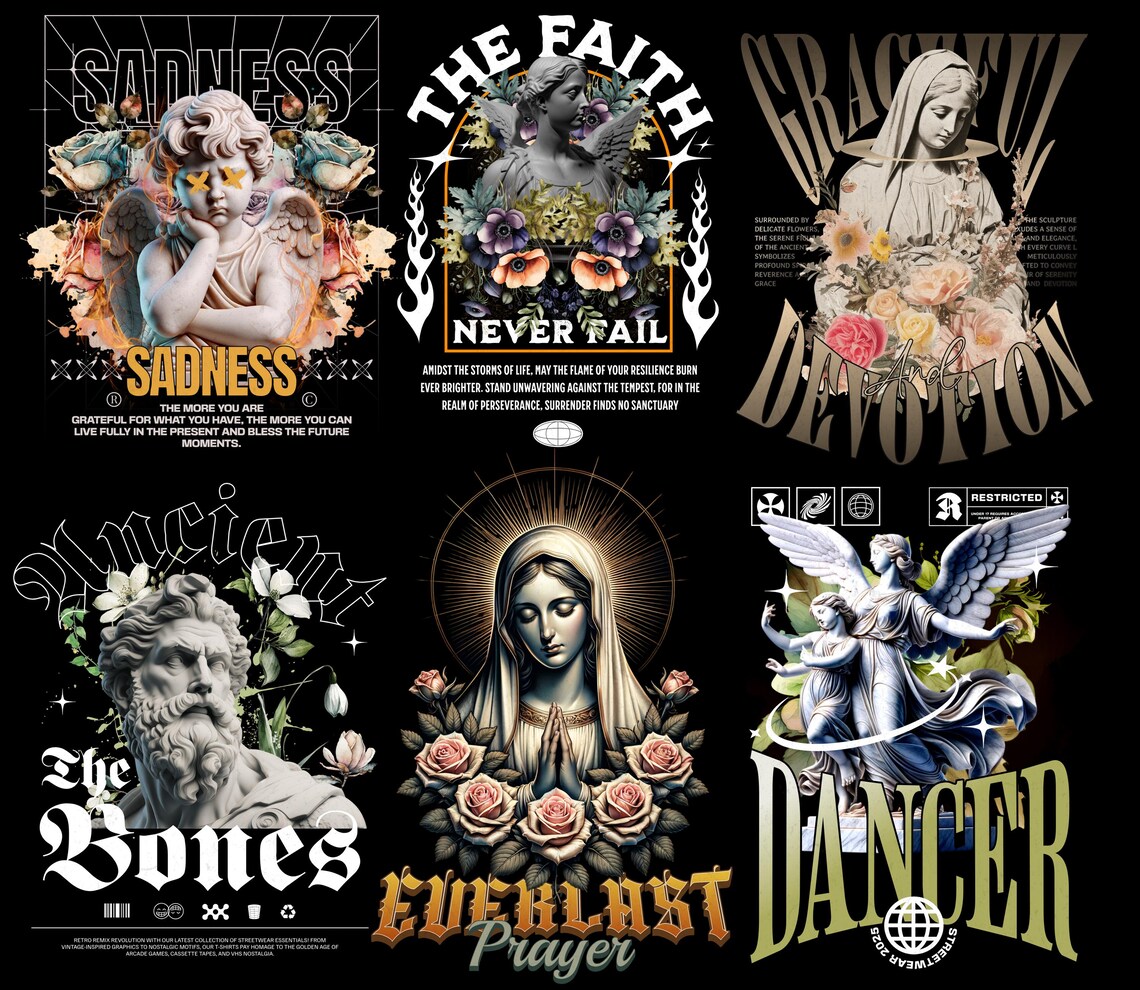 Angel Streetwear PNG Bundle | Urban T-shirt Designs (digital Download ...