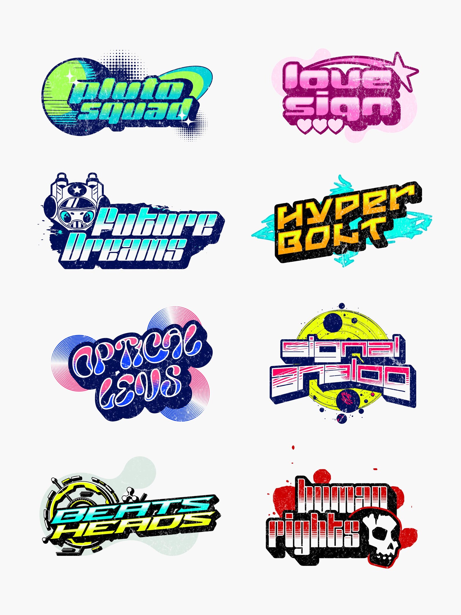 Y2k Chrome | Neon Flash Y2k | Logo Design Custom - Etsy