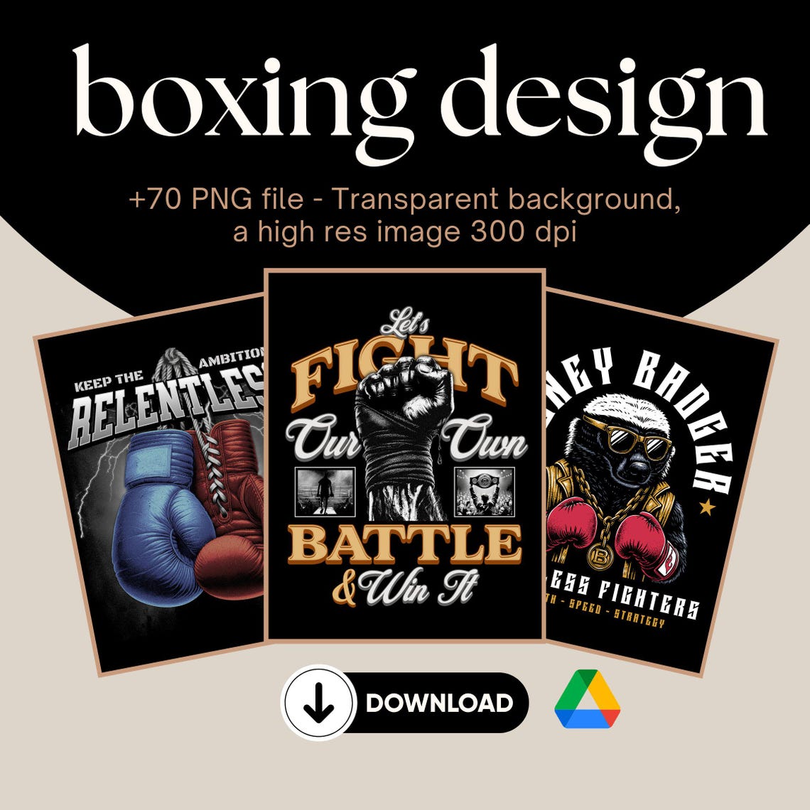 Boxing Trending T-shirt Design PNG File Bundle, Premium Quality ...