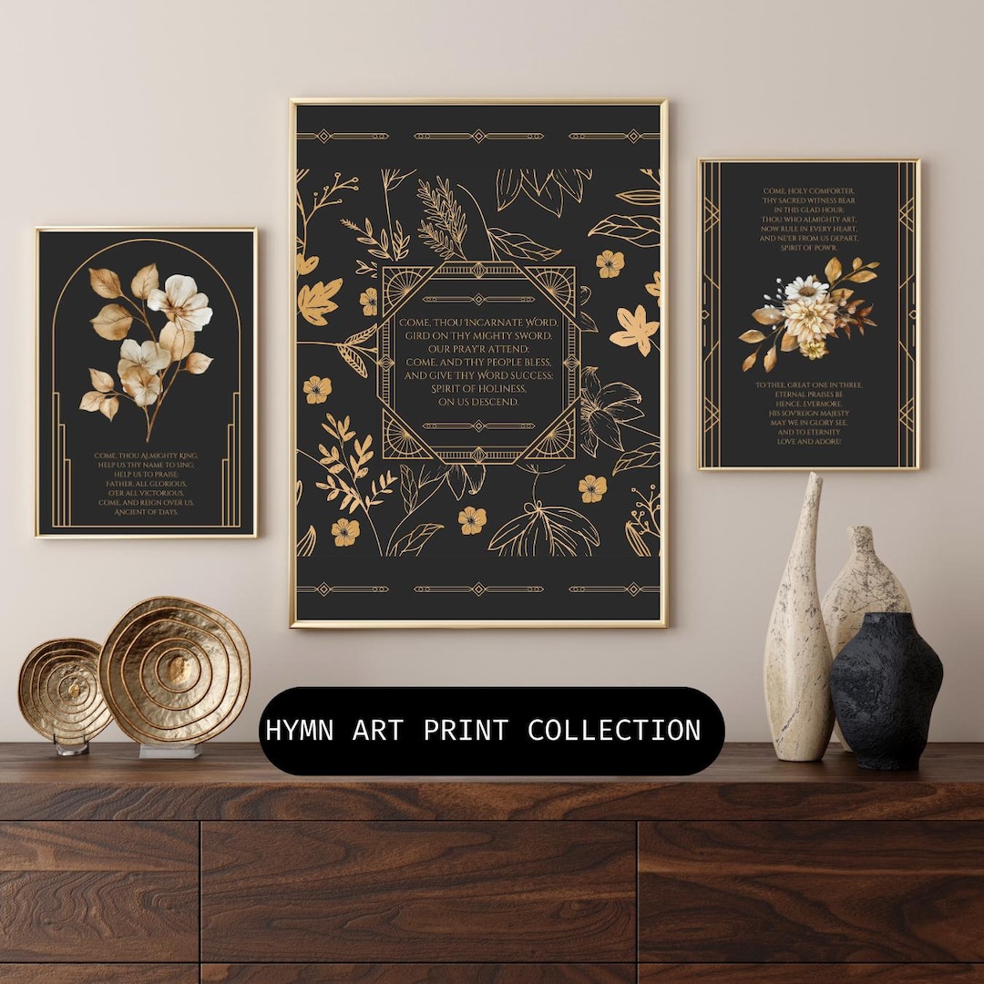 Come, Thou Almighty King Hymn Printable Wall Art Bundle, Ancient ...