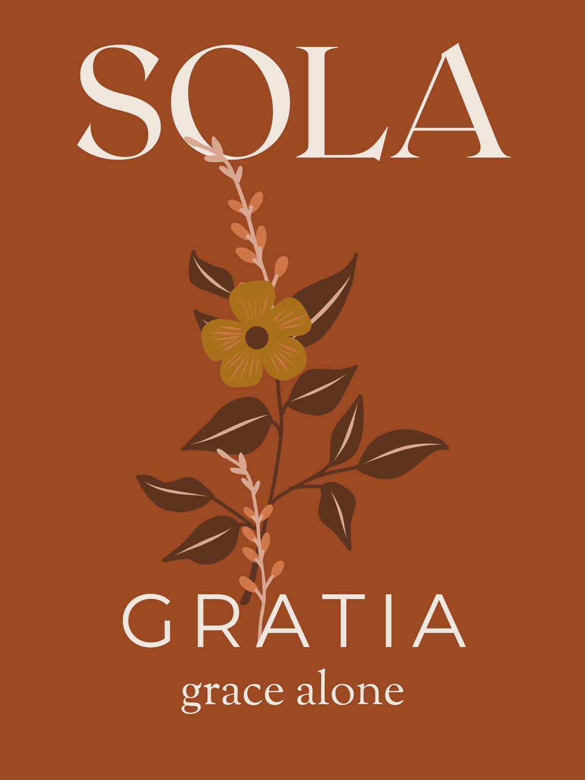 Five Solas Printable Posters in Fall Colors Sola Fide, Gratia ...