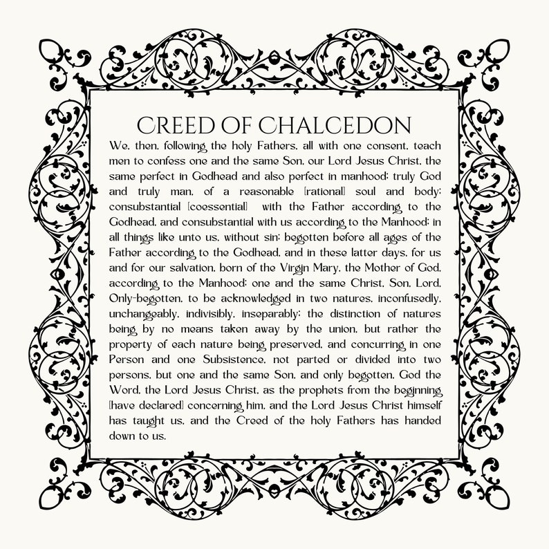 Christian Creeds Art Print Set: Nicene, Apostles', Chalcedon ...
