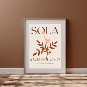 Five Solas Printable Posters in Fall Colors | Sola Fide, Gratia ...