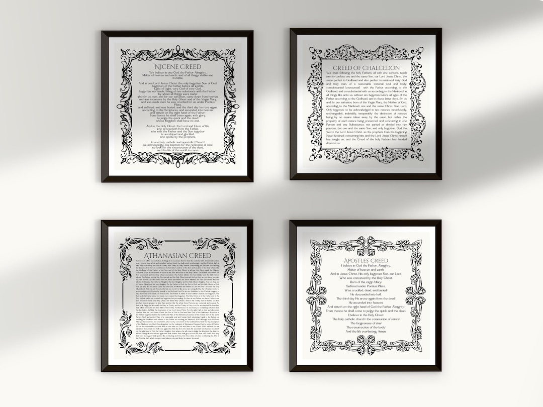 Christian Creeds Art Print Set: Nicene, Apostles', Chalcedon ...