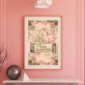 Sola Scriptura Poster Scripture Alone Poster 5 Solas Poster Five Solas ...