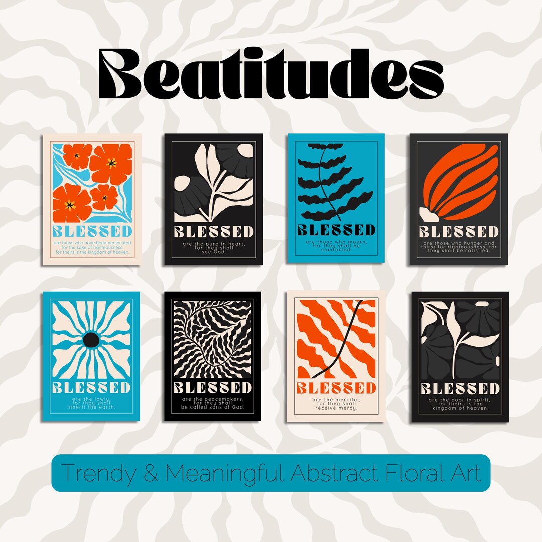 Beatitudes Poster Set: Matisse Style Christian Art (digital Download ...