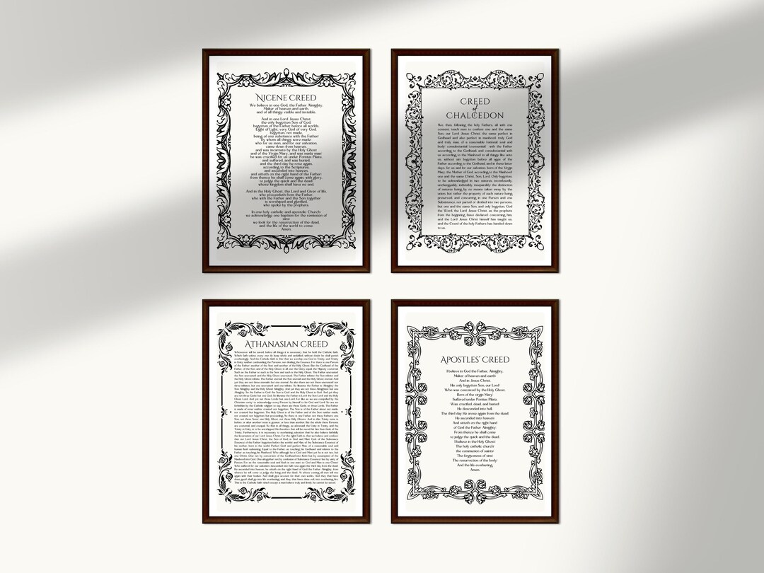 Christian Creeds Poster Set: Nicene, Apostles', Chalcedon, Athanasian ...