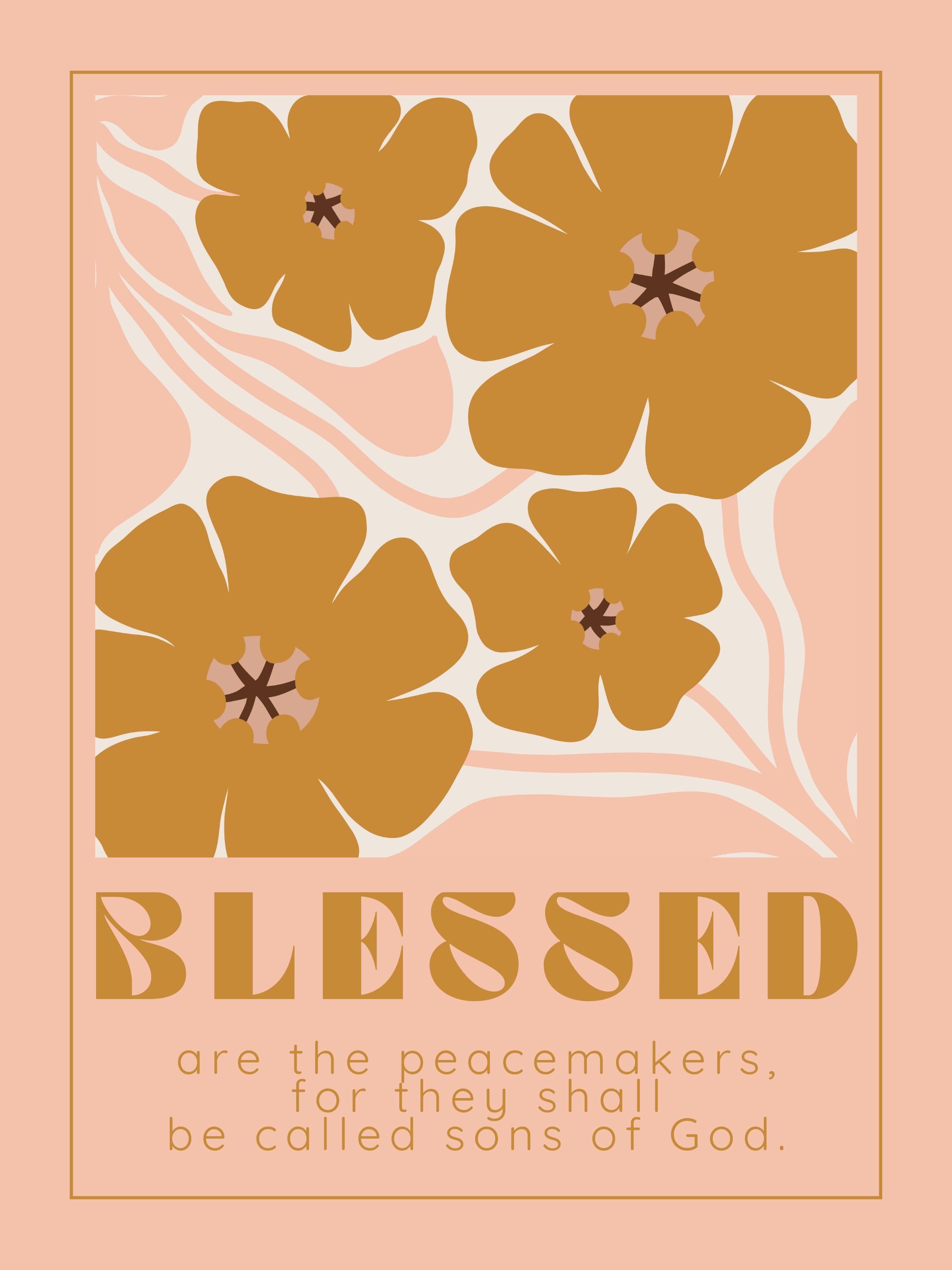 Beatitudes Artwork | Matthew 5 Sermon on the Mount | Bible Verse Poster ...