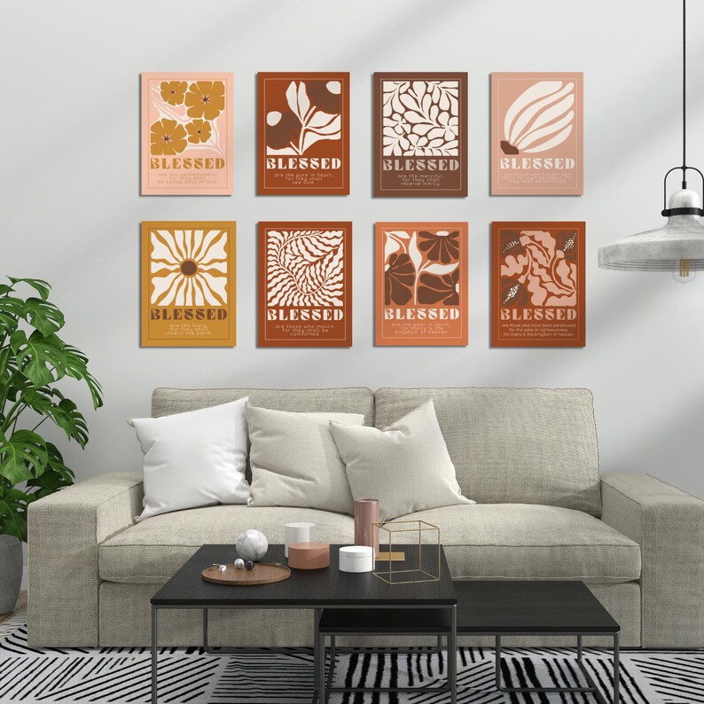 Beatitudes Artwork | Matthew 5 Sermon on the Mount | Bible Verse Poster ...