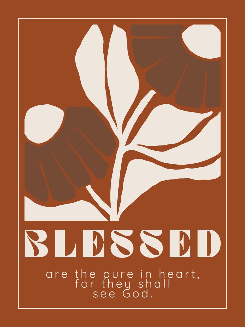 Beatitudes Artwork | Matthew 5 Sermon on the Mount | Bible Verse Poster ...