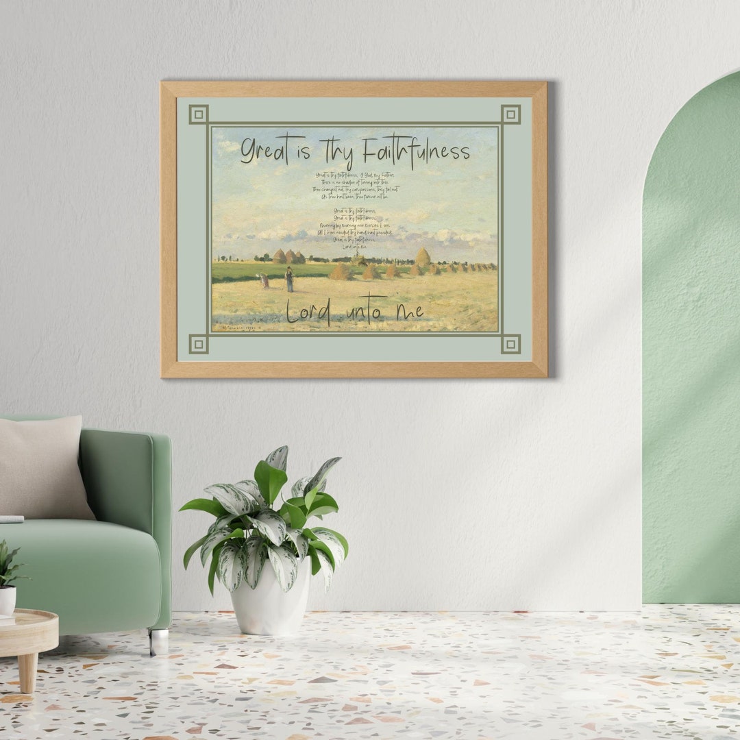 Great is Thy Faithfulness Hymn Printable Wall Art | Ancient Christian ...
