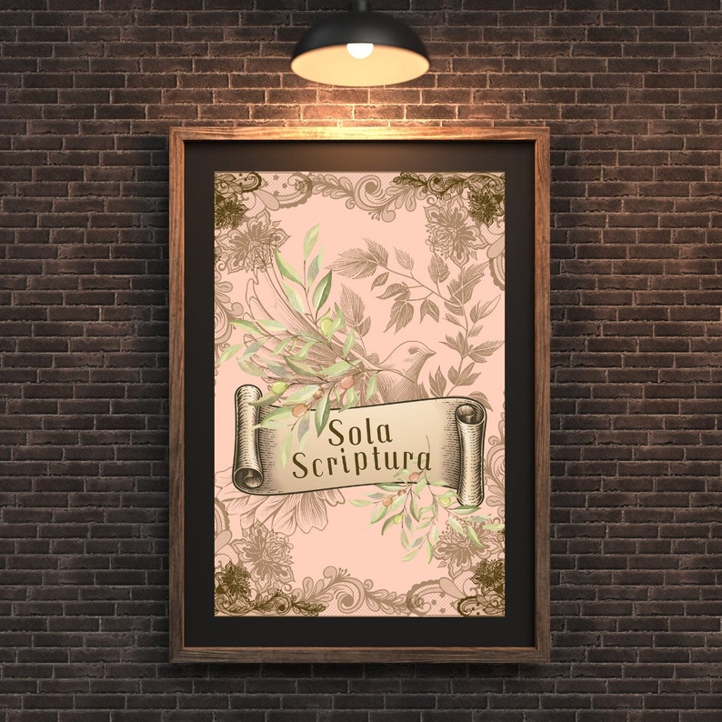 Sola Scriptura Poster Scripture Alone Poster 5 Solas Poster Five Solas ...