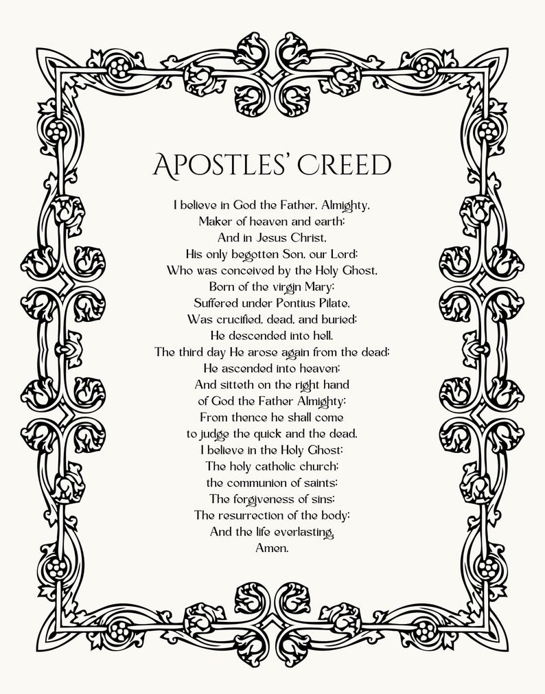 Christian Creeds Poster Set: Nicene, Apostles', Chalcedon, Athanasian ...