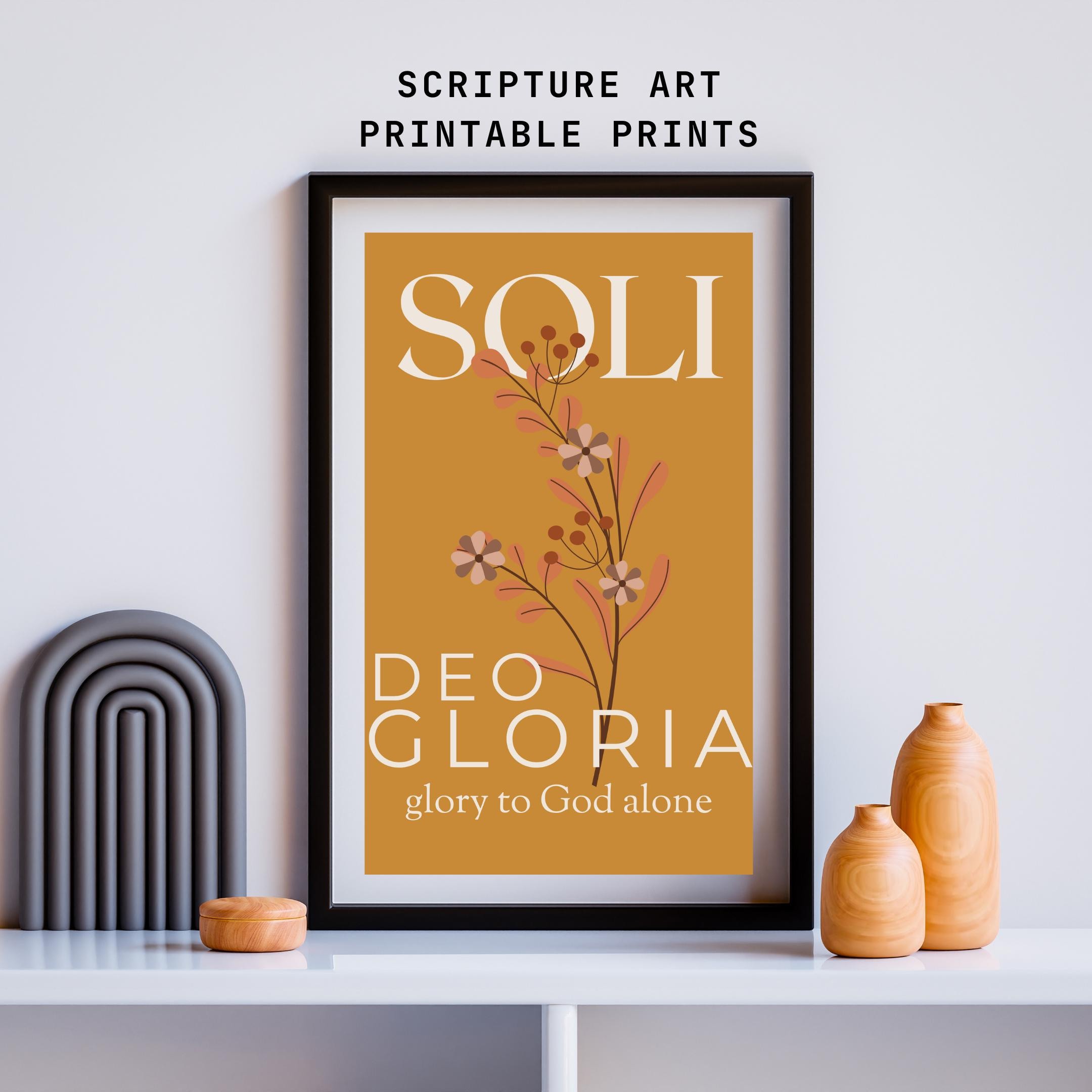 Five Solas Printable Posters in Fall Colors | Sola Fide, Gratia ...