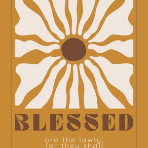 Beatitudes Artwork | Matthew 5 Sermon on the Mount | Bible Verse Poster ...