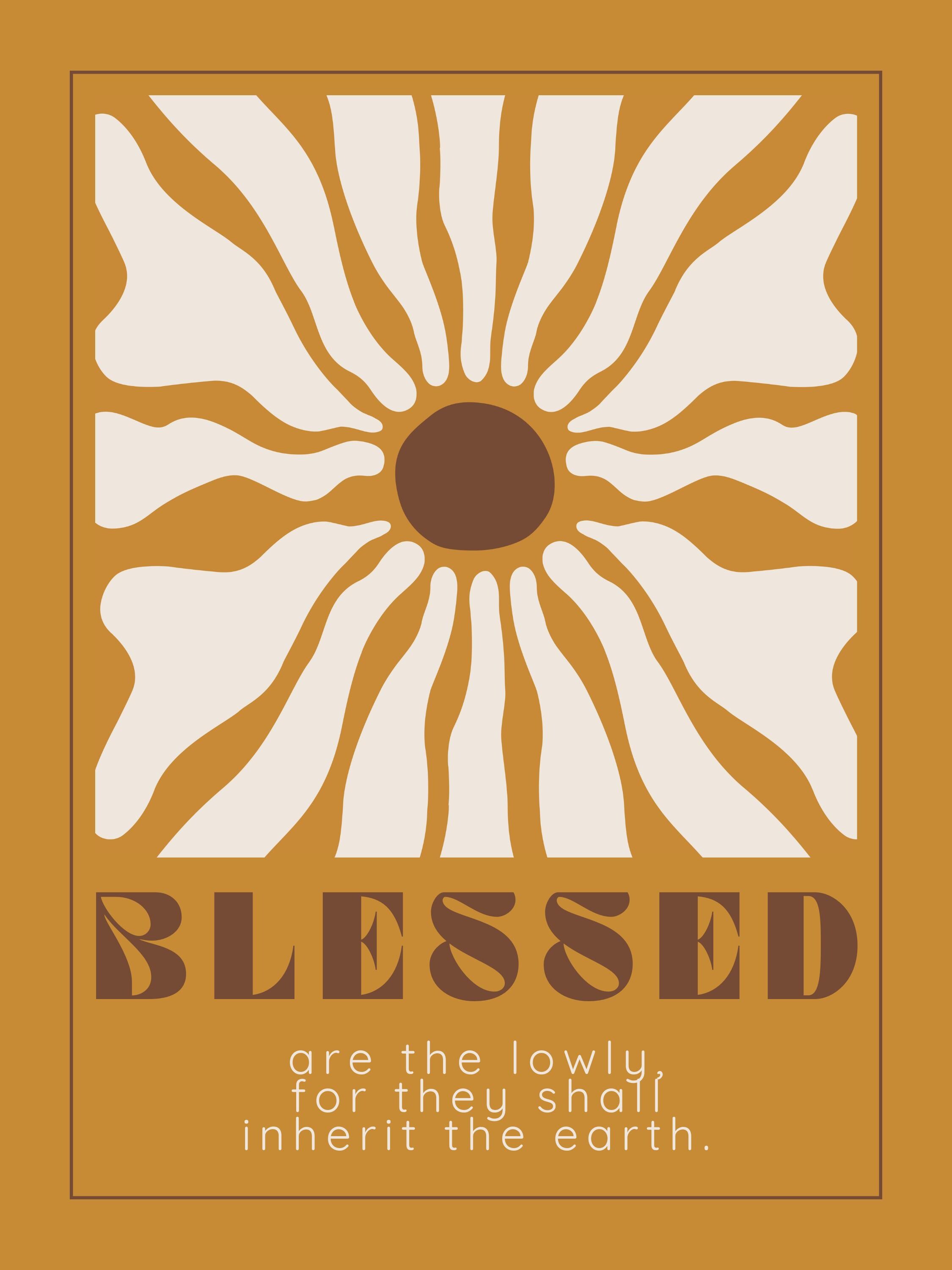 Beatitudes Artwork | Matthew 5 Sermon on the Mount | Bible Verse Poster ...
