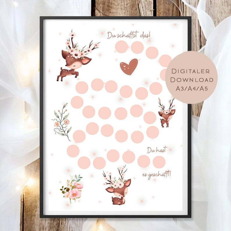 Reward Chart for Children | Reward Plan, Motivation, Deer, Forest ...