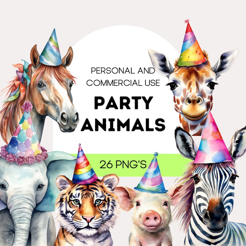 Kids Animal Party Hats - Etsy