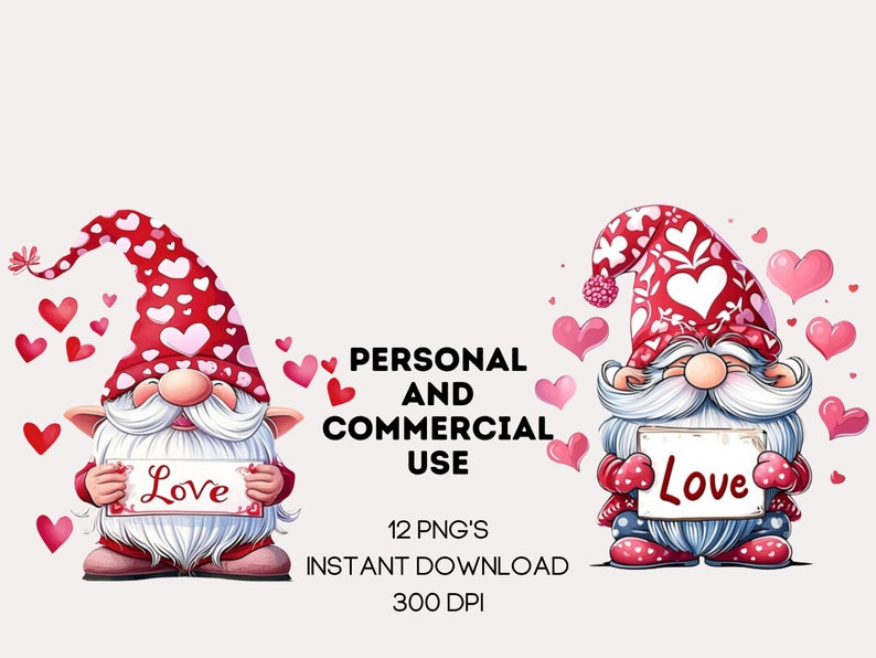 Cupid Gnomies Clipart Set, Valentine's Day Clipart, Valentine's Day ...
