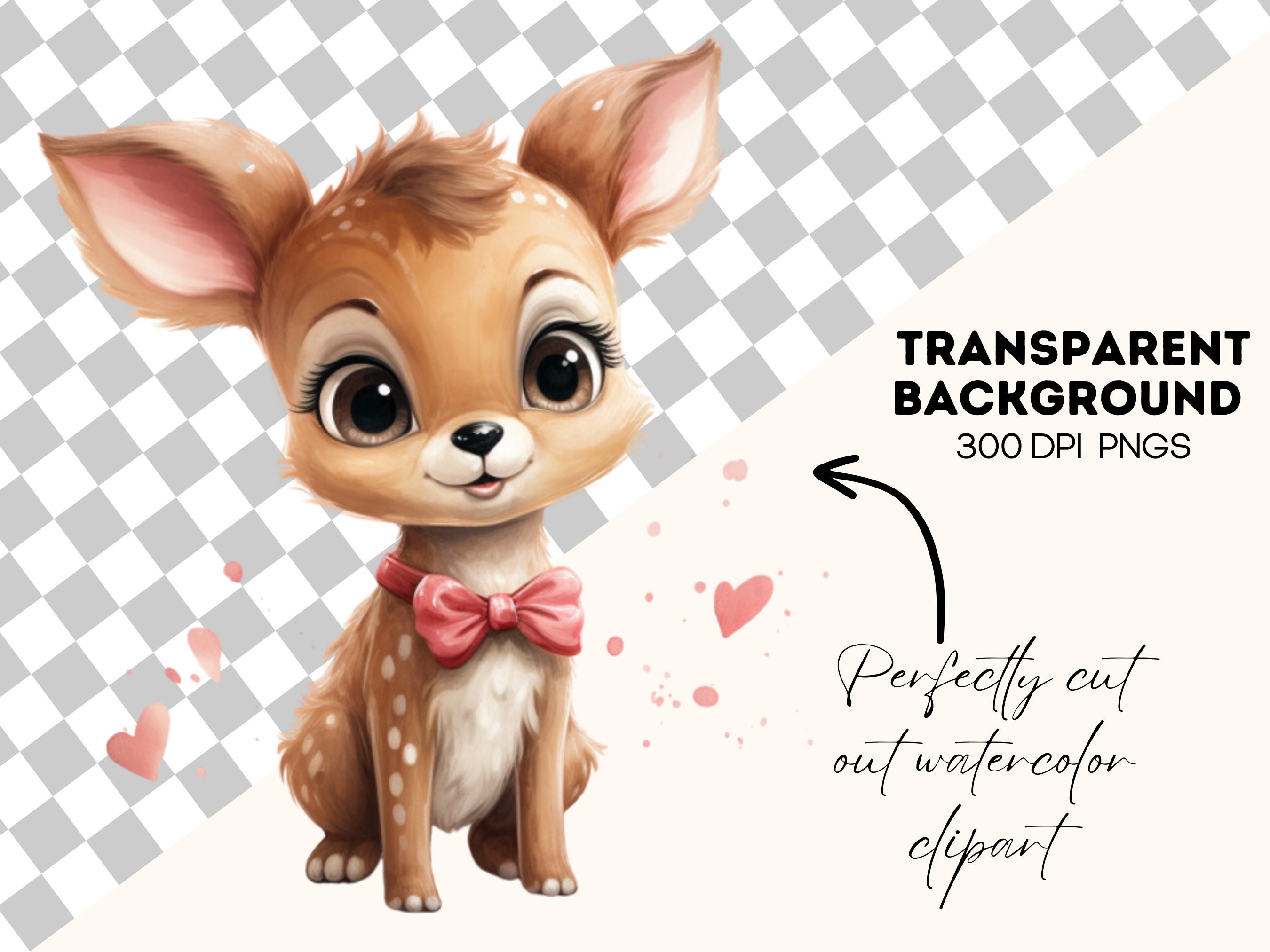 Woodland Valentine Clipart Set, Valentine's Day Clipart, Valentine's ...