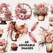 Bohemian Farmhouse Mega Bundle Clipart Set, Wedding Clipart Png, Shower ...