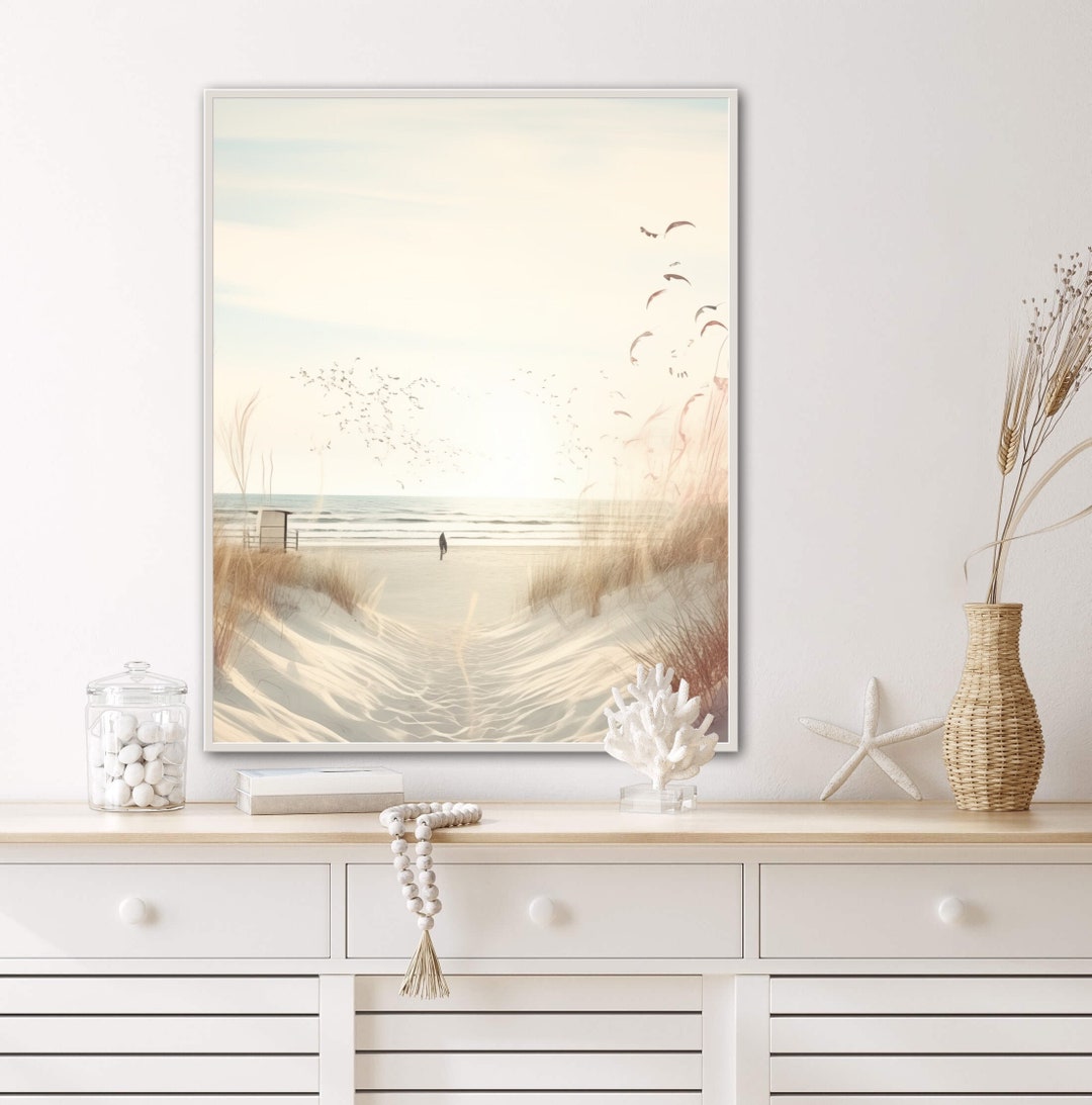 Wandbild Strand Düne Gräser Meer Poster Leinwand Fotoboard - Etsy