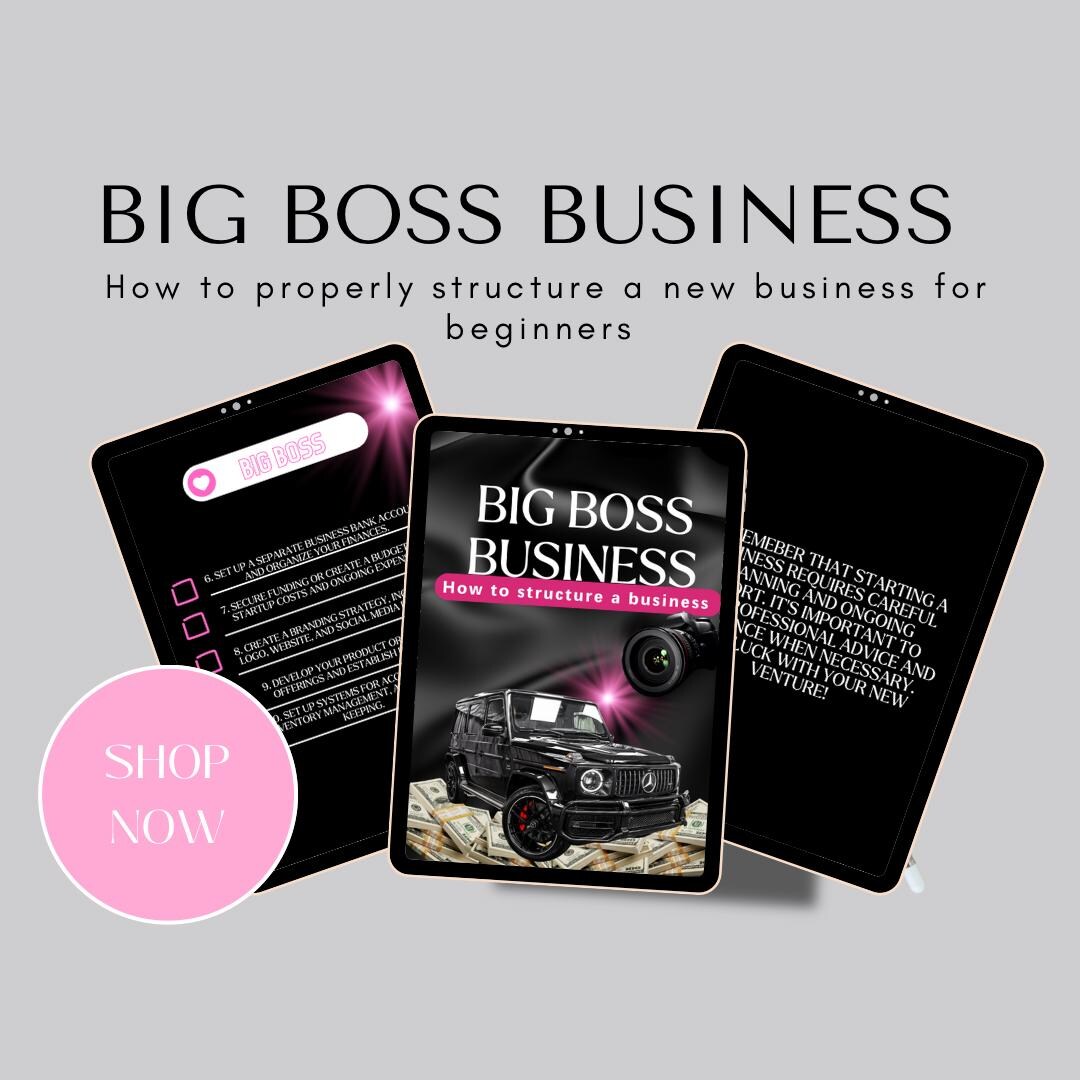 Big Boss Business (how to Structure a New Business) - Etsy