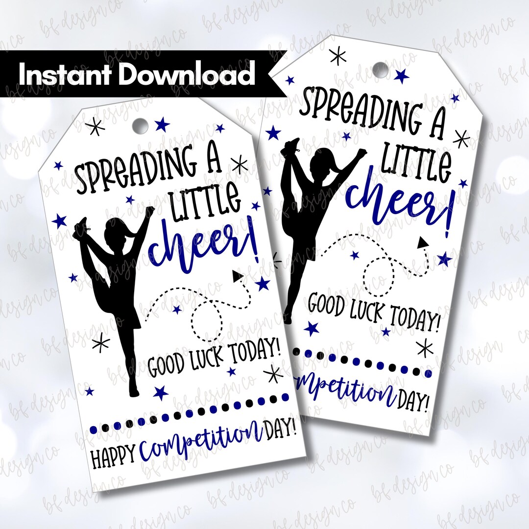 NAVY "spreading A Little Cheer" | Cheer Competition Gift Tag, Navy ...