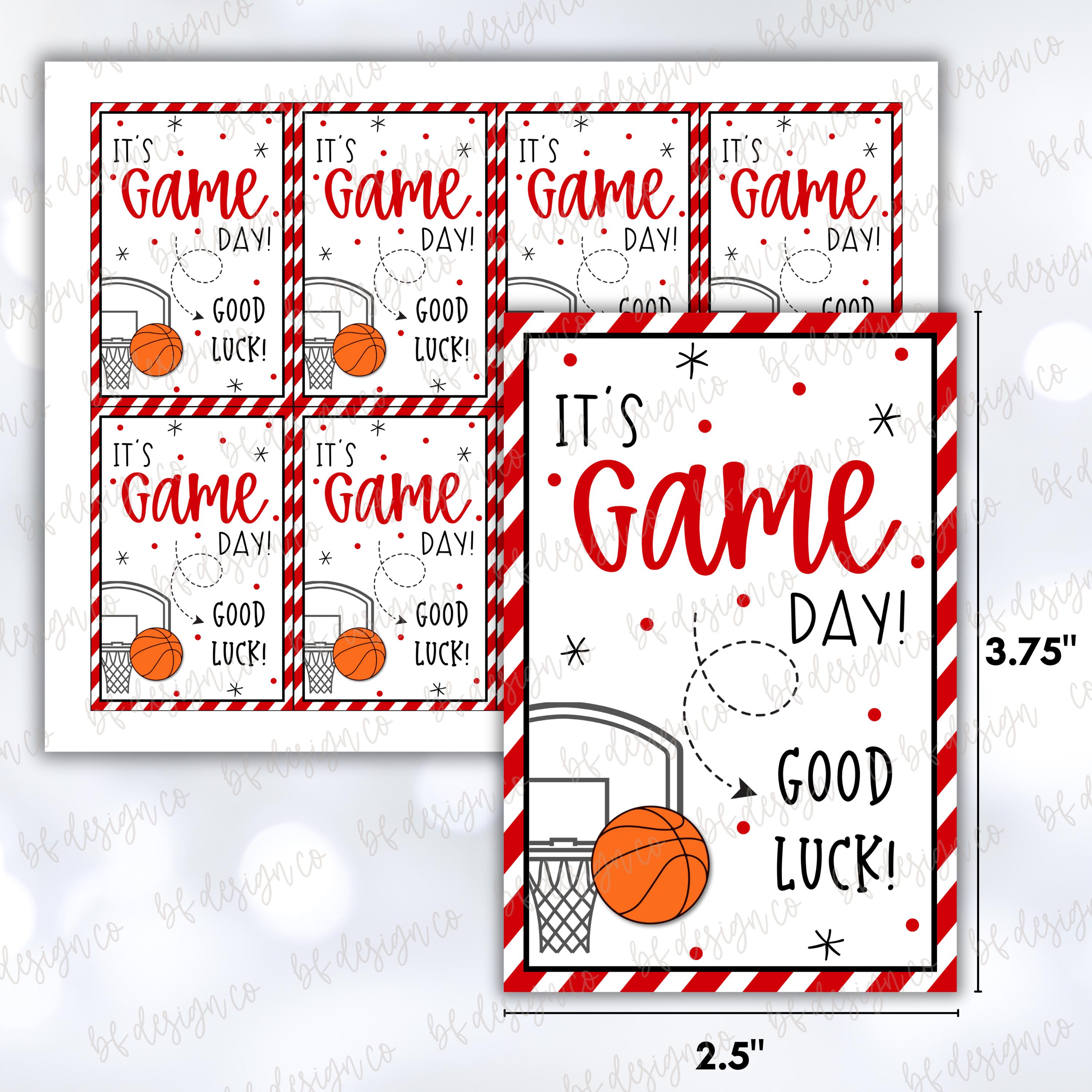 It's Game Day, Basketball Favor Tag, Game Day Gift Tag, Basketball Team ...