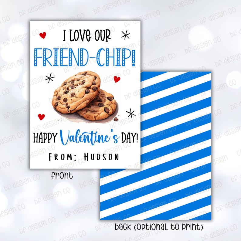 PERSONALIZED Cookie Valentines Milk and Cookies Personalized Valentine ...