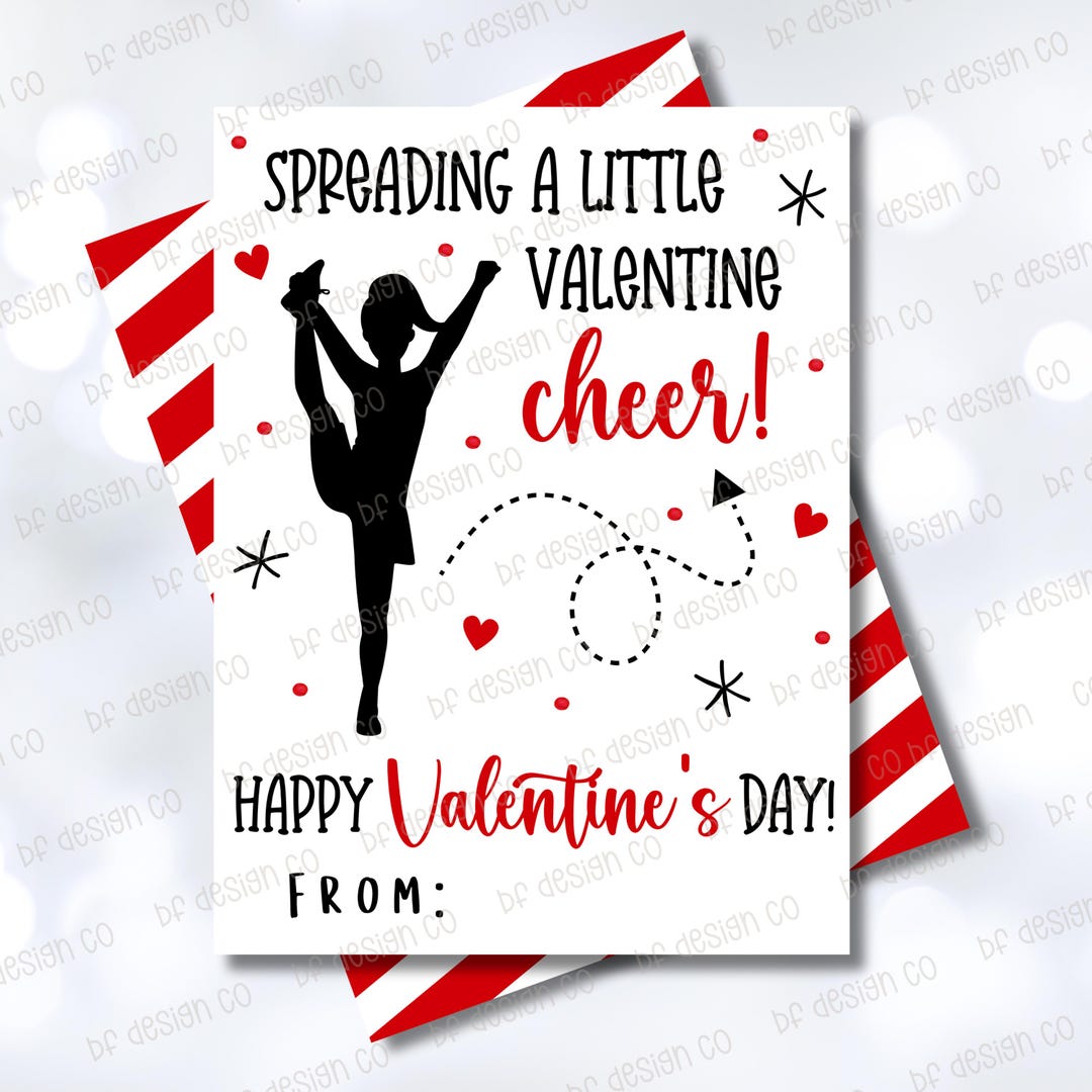 Cheerleading Valentines, Spreading A Little Valentine Cheer, Class ...