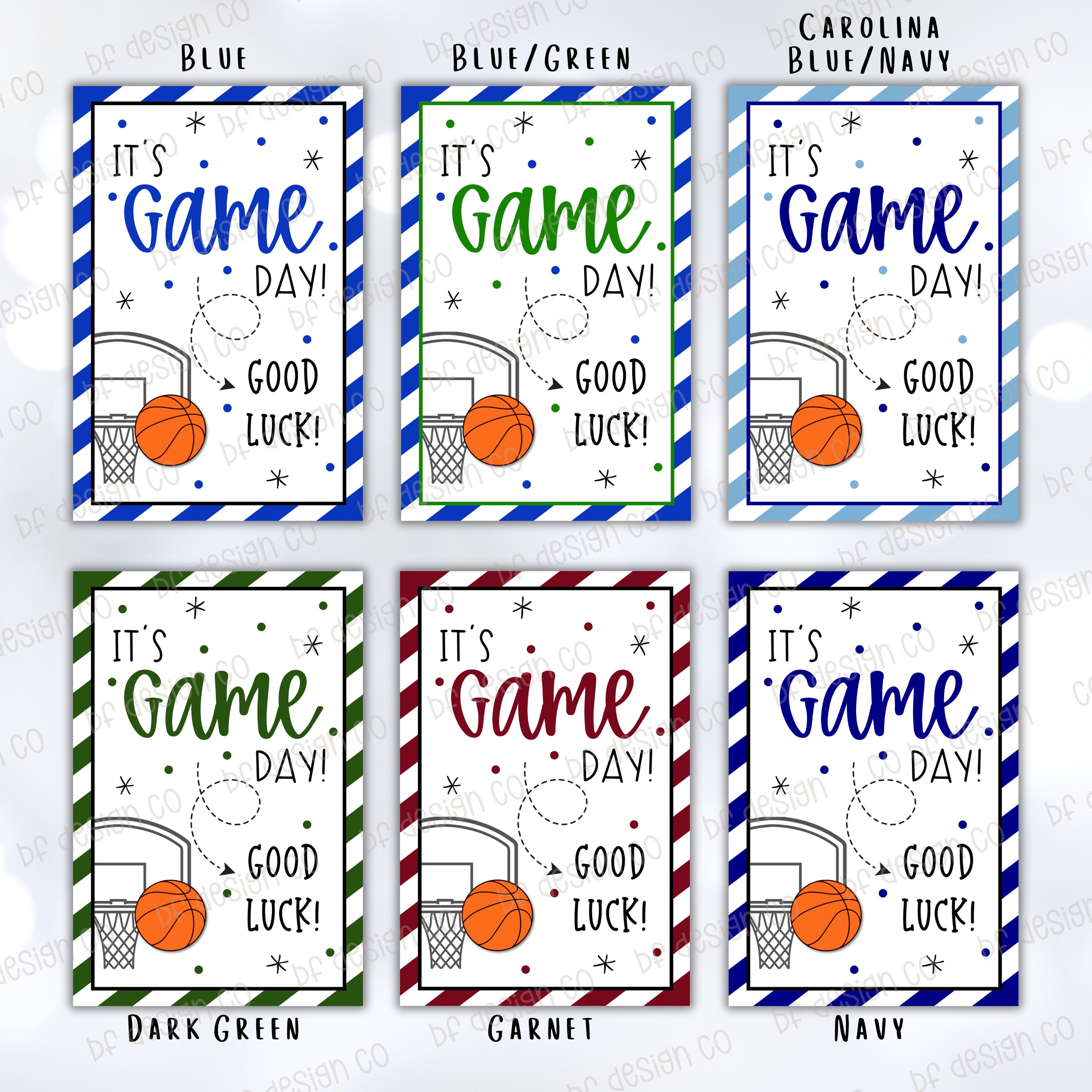 It's Game Day, Basketball Favor Tag, Game Day Gift Tag, Basketball Team ...