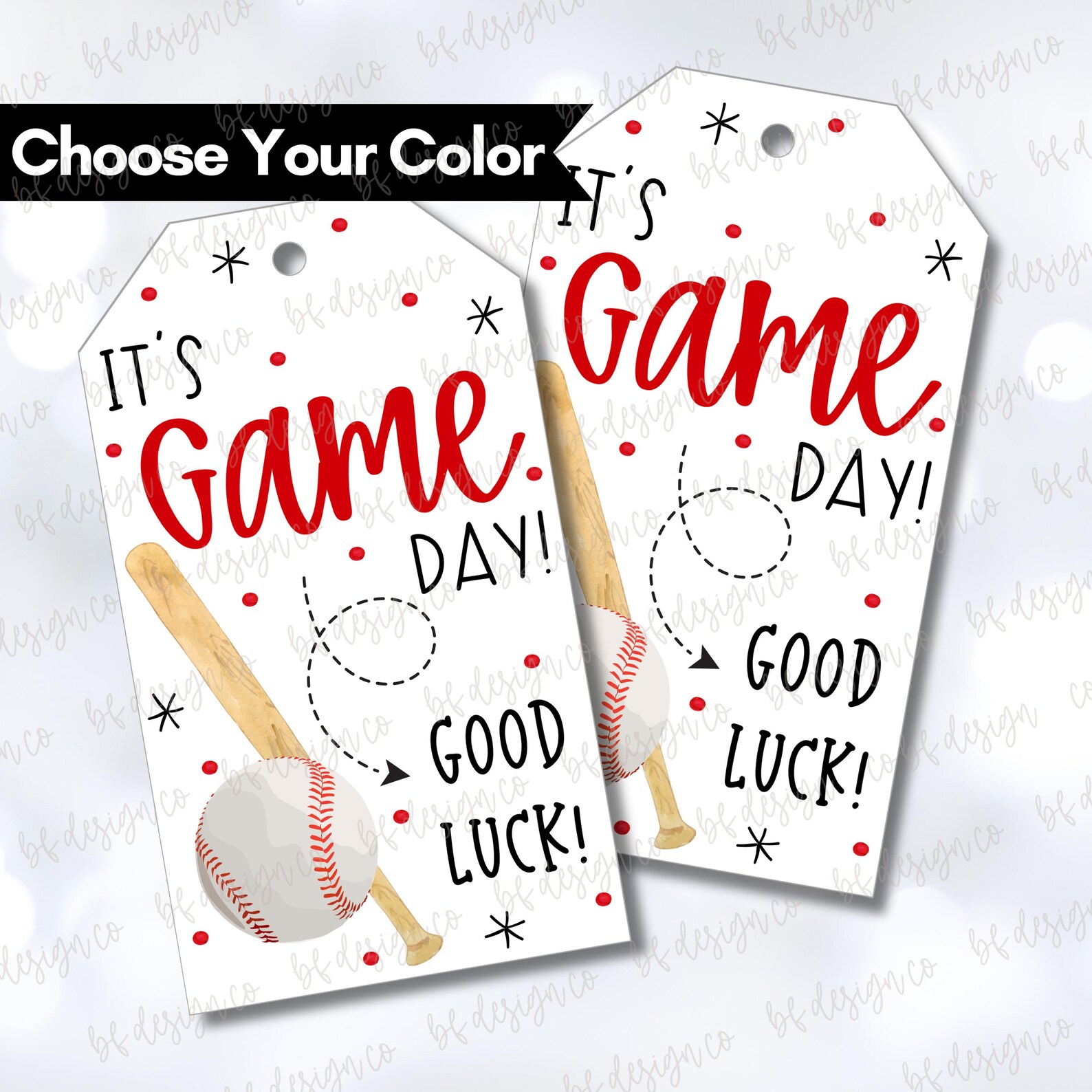 It's Game Day, Game Day Favors, Baseball Favor Tag, Baseball Team Gift ...