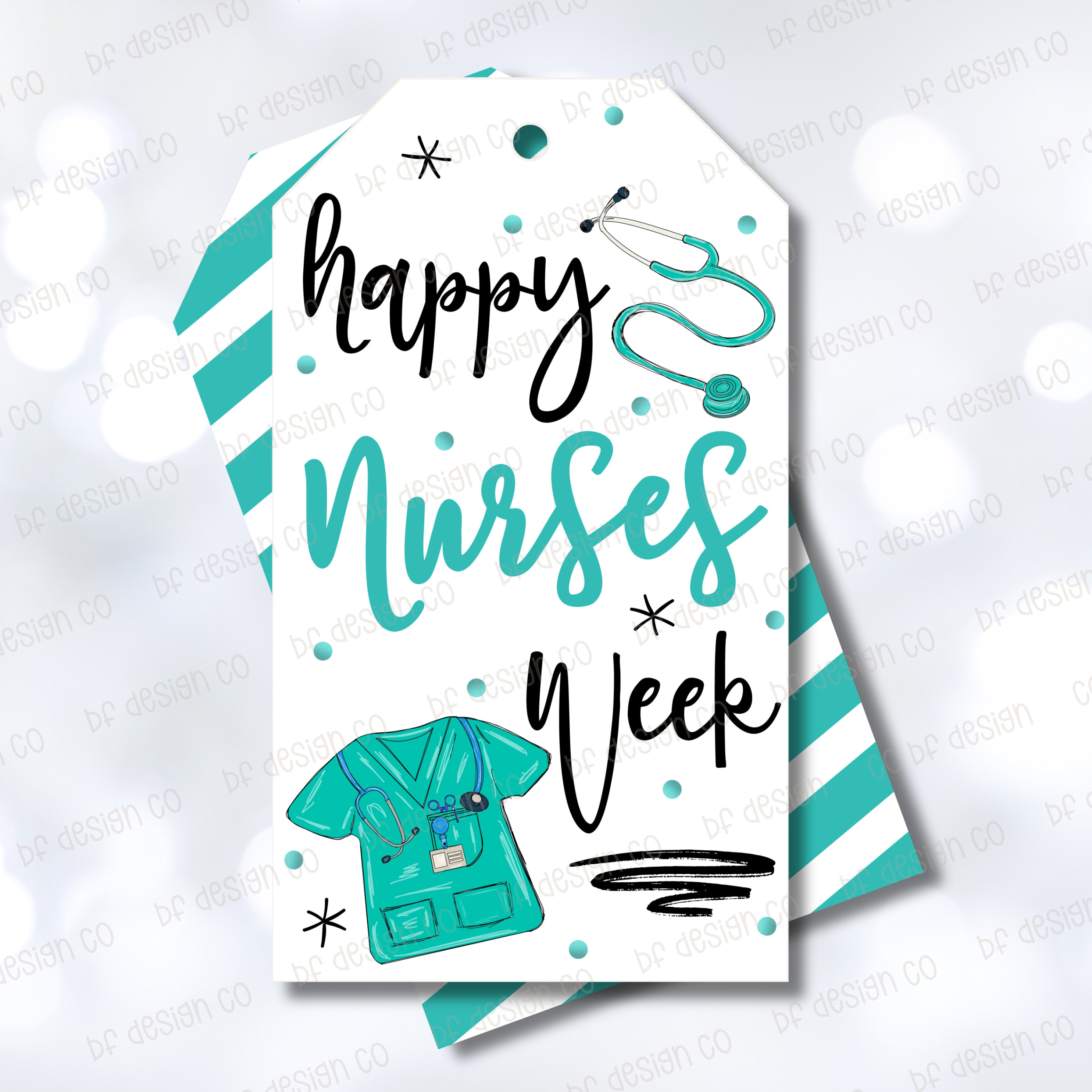 Nurse Appreciation Gift Tag, Happy Nurses Week, Medical Office, Thank ...