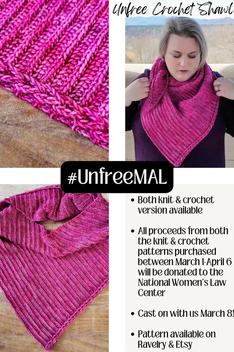 Unfree Crochet Shawl PATTERN - Etsy